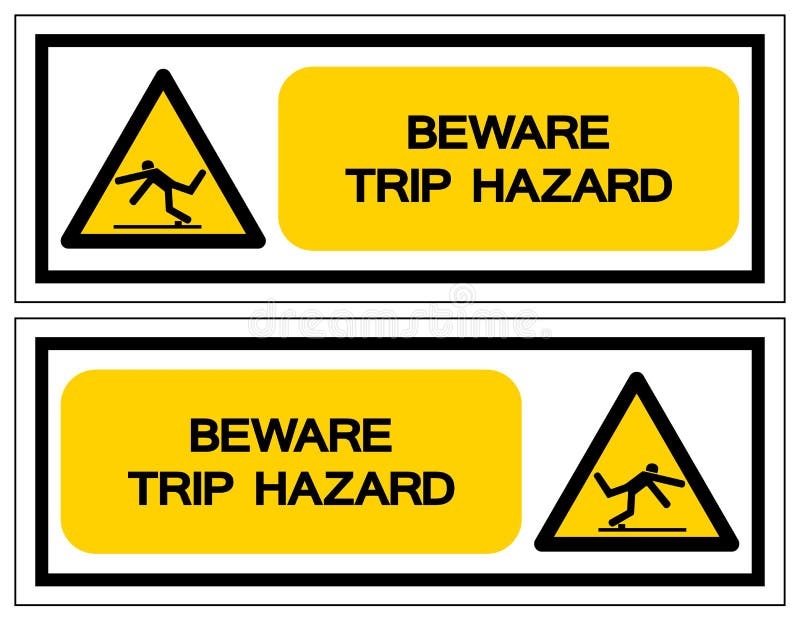 Beware Trip Hazard Symbol Sign, Vector Illustration, Isolate on White ...