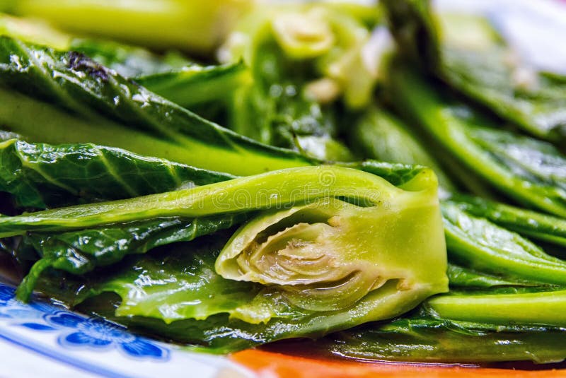 Chinese Groenten of Yau Mak Choy Stock Foto - Image of ecologie, oogst ...