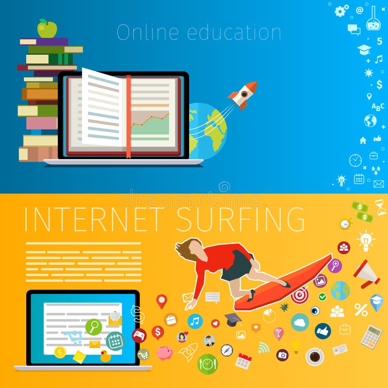 Bewegliches Internet-Surfen Der Schnellen Geschwindigkeit Vektor ...