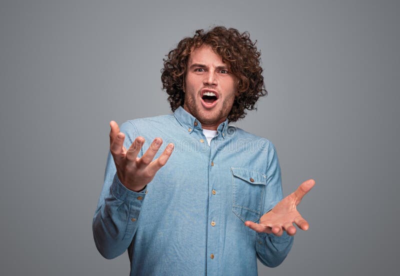 Bewildered Man Looking at Camera Stock Image - Image of baffled ...