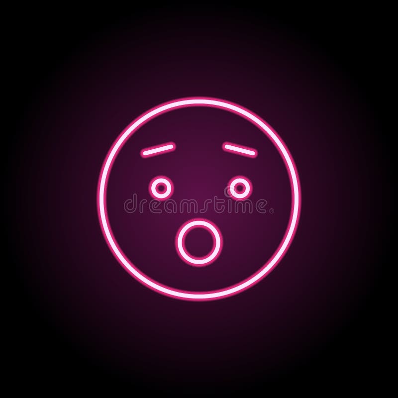 Bewilderment Neon Icon. Simple Thin Line, Outline Vector of Emoji Icons ... Bewilderment Neon Icon. Simple Thin Line, Outline Vector of Emoji Icons ...