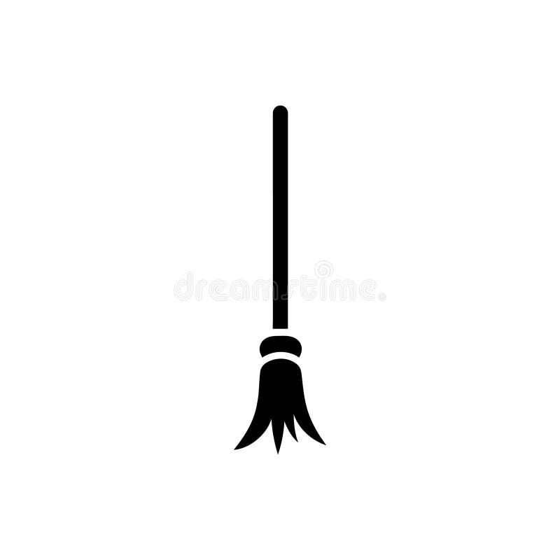 Bewitched broom icon stock vector. Illustration of supernatural - 306214283