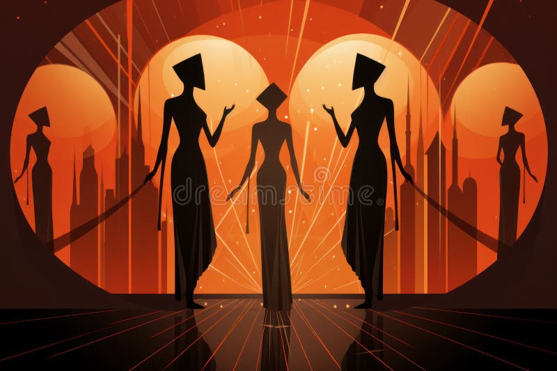 Bewitched Shadow Mirrors - Generative AI Stock Illustration ...