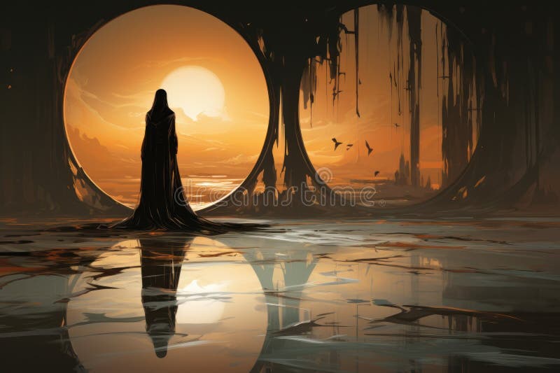 Bewitched Shadow Mirrors - Generative AI Stock Illustration ...