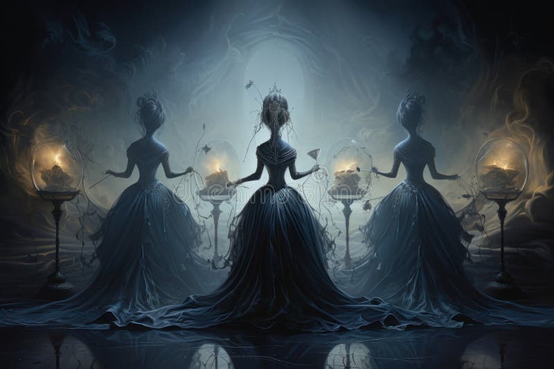 Bewitched Shadow Mirrors - Generative AI Stock Illustration ...