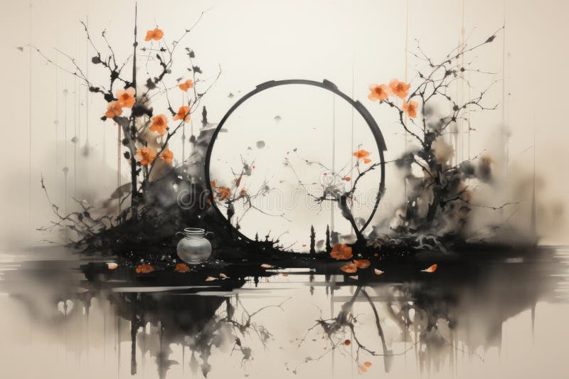 Bewitched Shadow Mirrors - Generative AI Stock Illustration ...