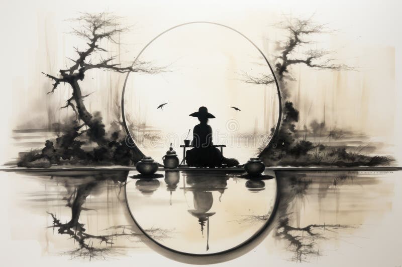 Bewitched Shadow Mirrors - Generative AI Stock Illustration ...