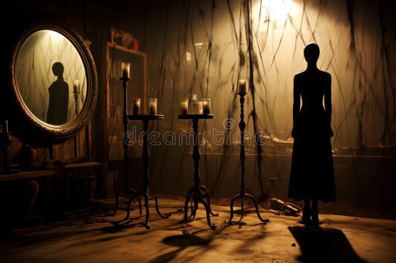 Bewitched Shadow Mirrors - Generative AI Stock Illustration ...