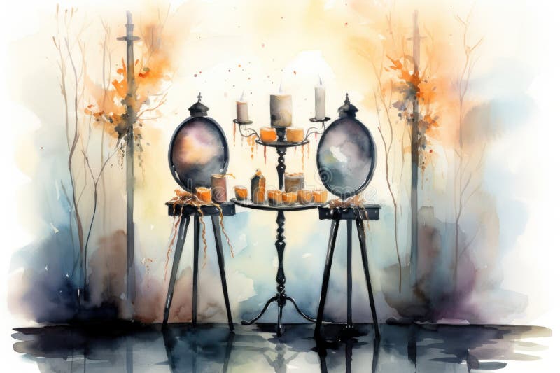 Bewitched Shadow Mirrors - Generative AI Stock Illustration ...