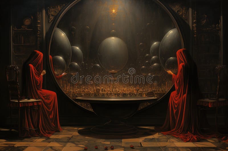 Bewitched Shadow Mirrors - Generative AI Stock Illustration ...