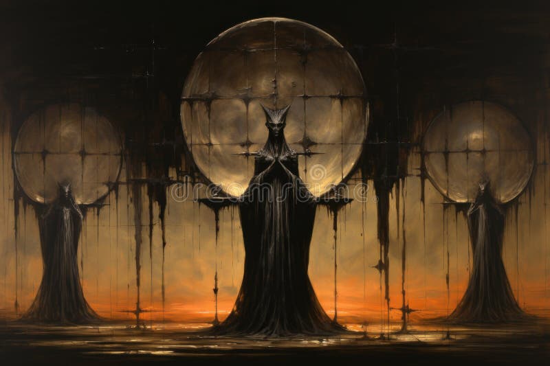 Bewitched Shadow Mirrors - Generative AI Stock Illustration ...