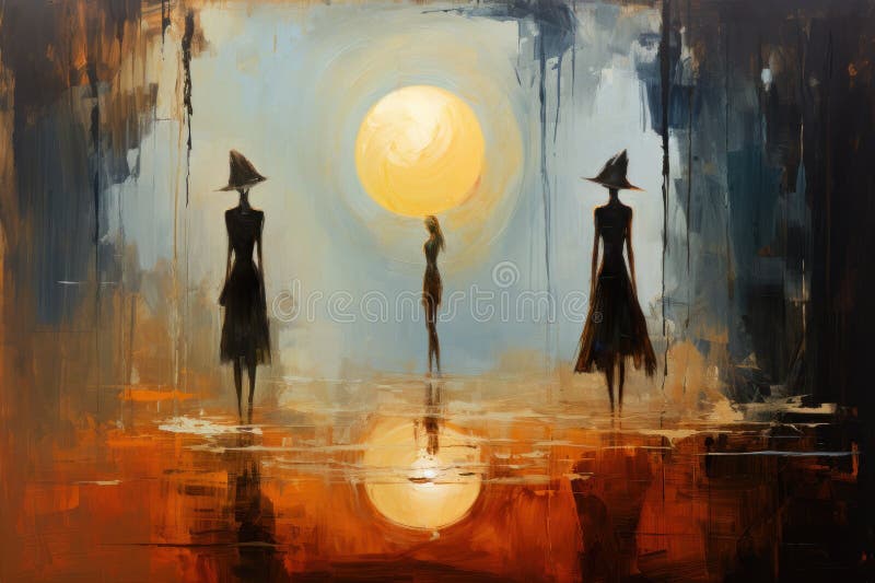 Bewitched Shadow Mirrors - Generative AI Stock Illustration ...