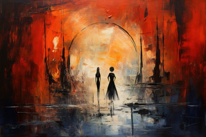 Bewitched Shadow Mirrors - Generative AI Stock Illustration ...