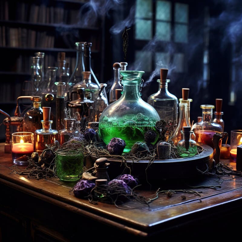 Bewitching Cauldron: Creating a Spooky Witch S Brew Stock Illustration ...