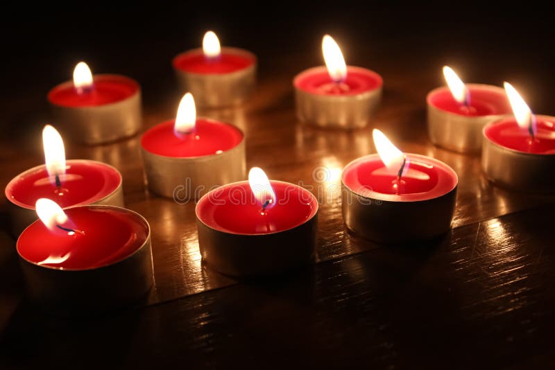 Bewitching Light of Candles Stock Photo - Image of fire, pattern: 67199740