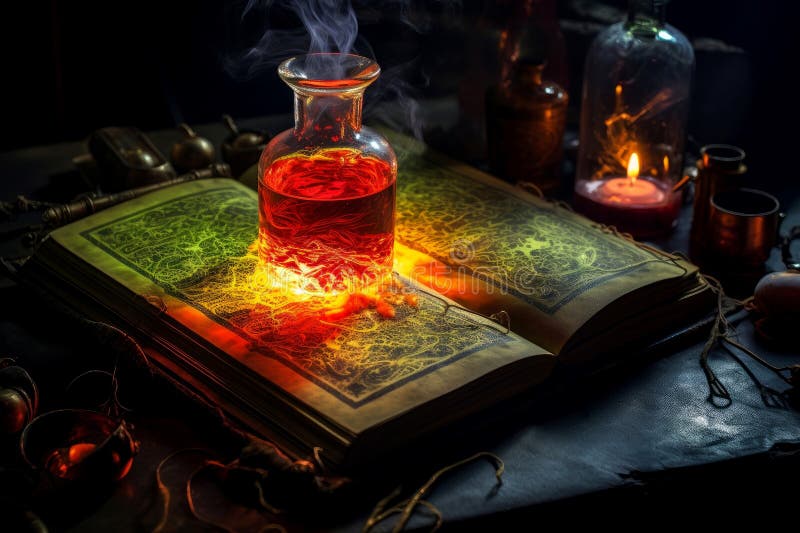 Bewitching Magic Book Poison. Generate Ai Stock Illustration ...