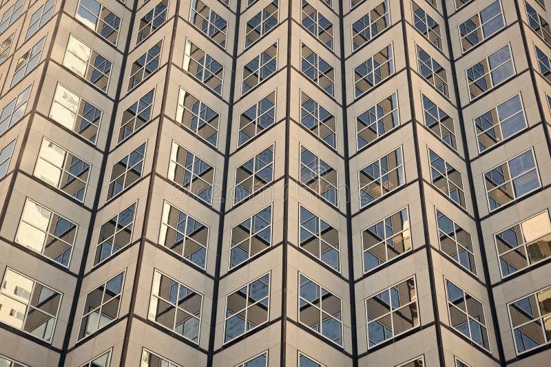 Bewitching Pattern of Windows. Skyscraper Modern City Architecture ...