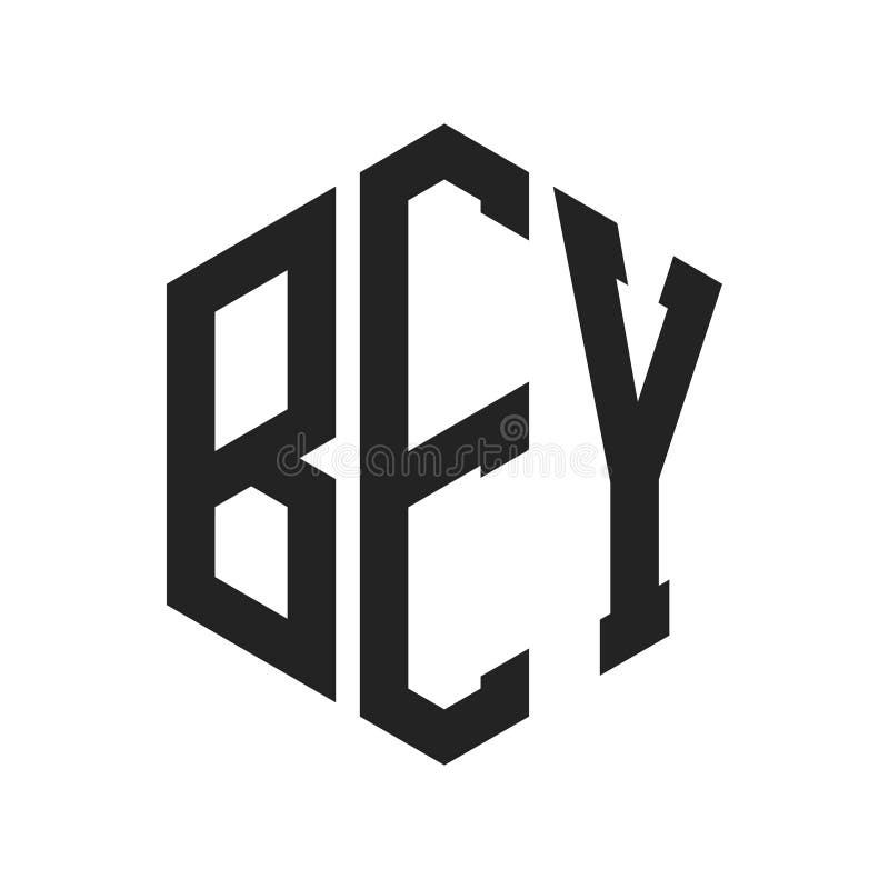 BEY Logo Design. Initial Letter BEY Monogram Logo Using Hexagon Shape ...