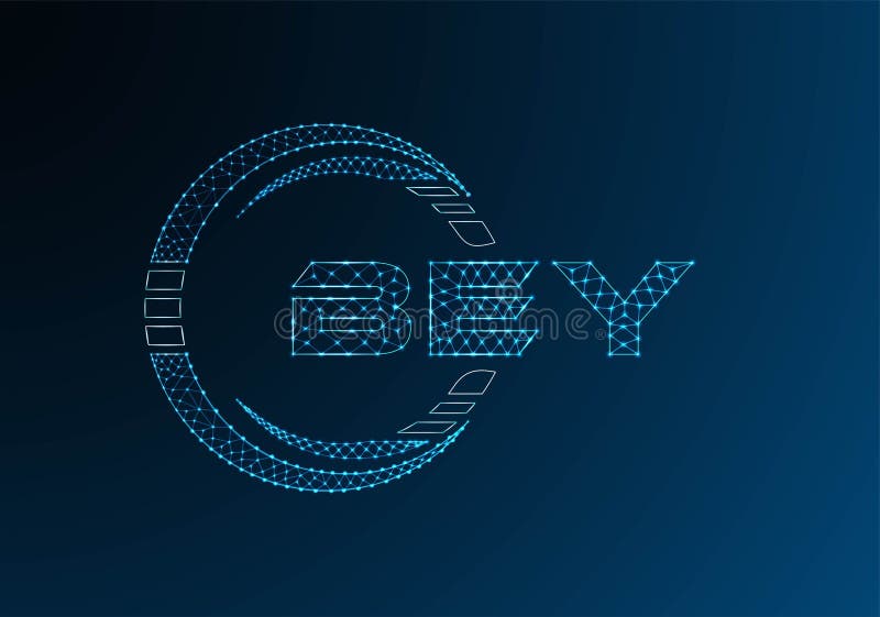 BEY Low Poly Letter Logo Vector Design. BEY Stock Illustration ...