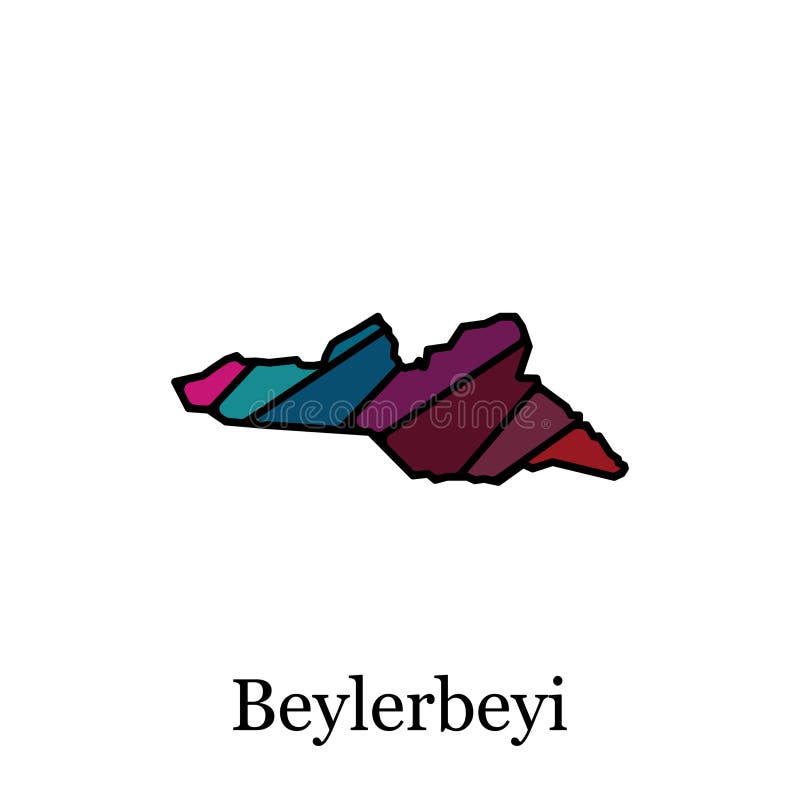 Beylerbeyi City Map, Vector File Map of Turkey, Geometric Map of Turkey ...