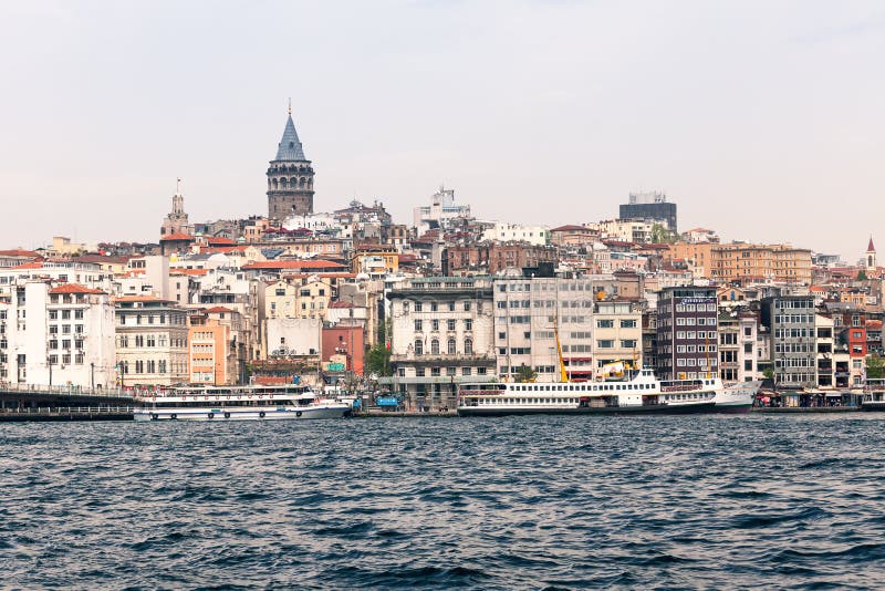 Beyoglu District in Istanbul Editorial Photo - Image of view, wave ...