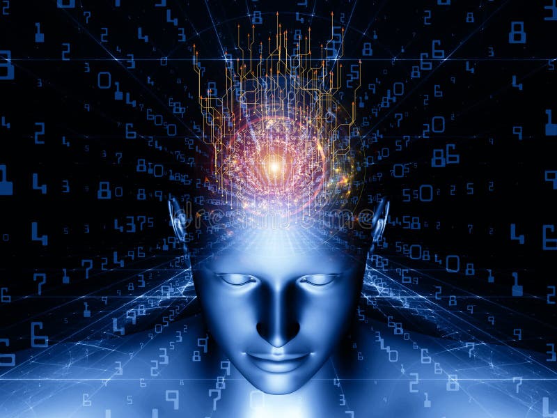 Beyond Digital Thinking stock illustration. Illustration of math - 29277282