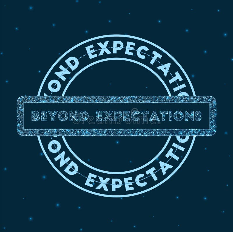 EXPECTATIONS - Glowing Neon Sign on Stonework Wall - 3D Rendered ...