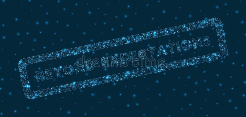 Beyond Expectations Word in Digital Style. Stock Vector - Illustration ...