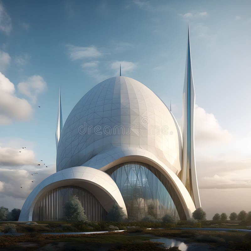 Beyond the Horizon, a Striking 3d Render of a Building in a Boundless ...