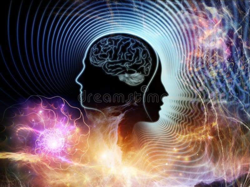 Beyond Human Mind stock illustration. Illustration of face - 33332067