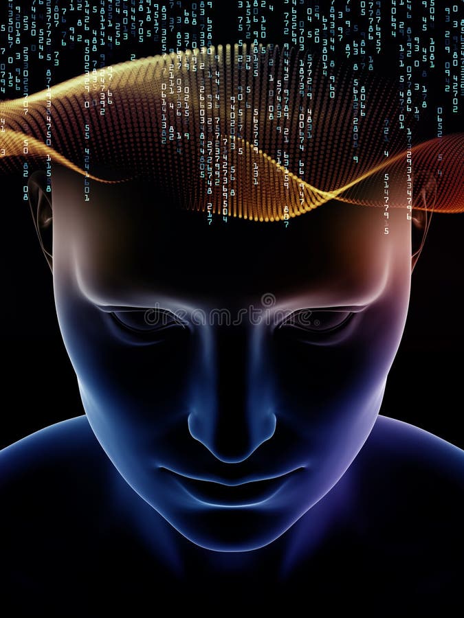 Beyond Human Mind stock illustration. Illustration of information ...