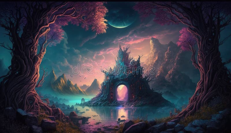 Beyond Imagination.. Generative AI Stock Illustration - Illustration of imagination, world ...