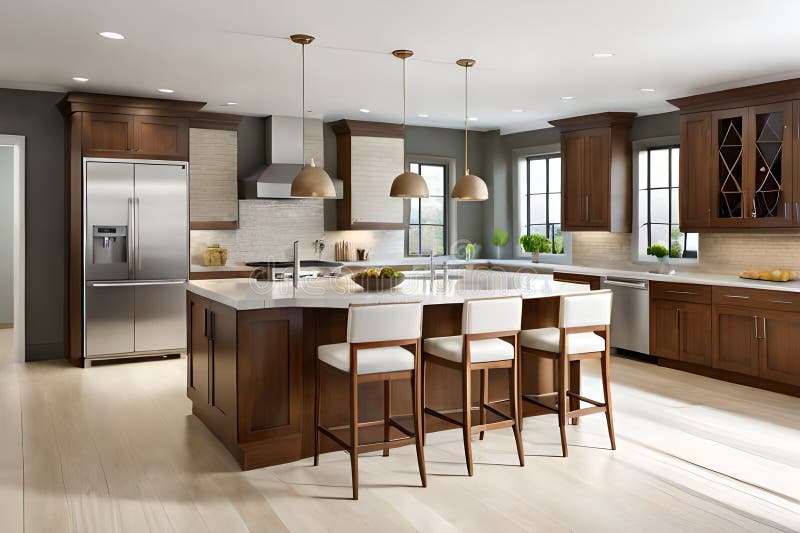 Beyond Ordinary: Remarkable Kitchen Design Concepts Stock Illustration ...