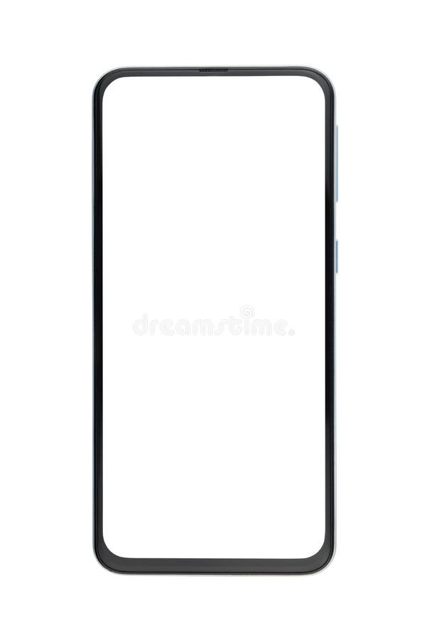 Bezel-less Cellphone Isolated on White Background Stock Photo - Image ...