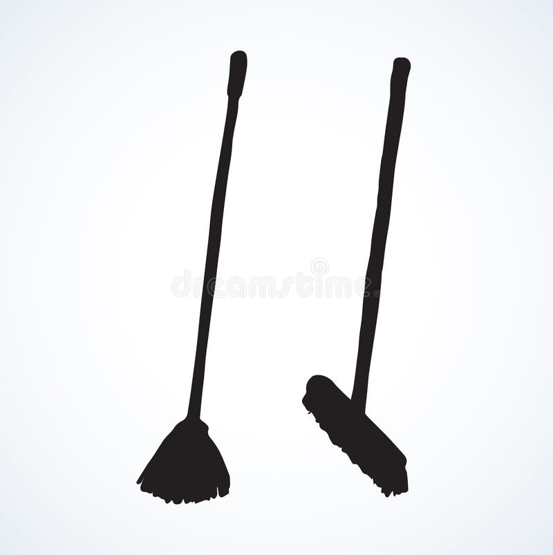 Bezem Vector tekening vector illustratie. Illustration of grafisch ...