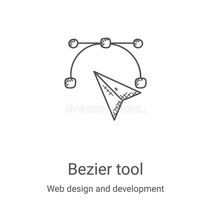Bezier Tool Icon Vector from Web Design and Development Collection ...