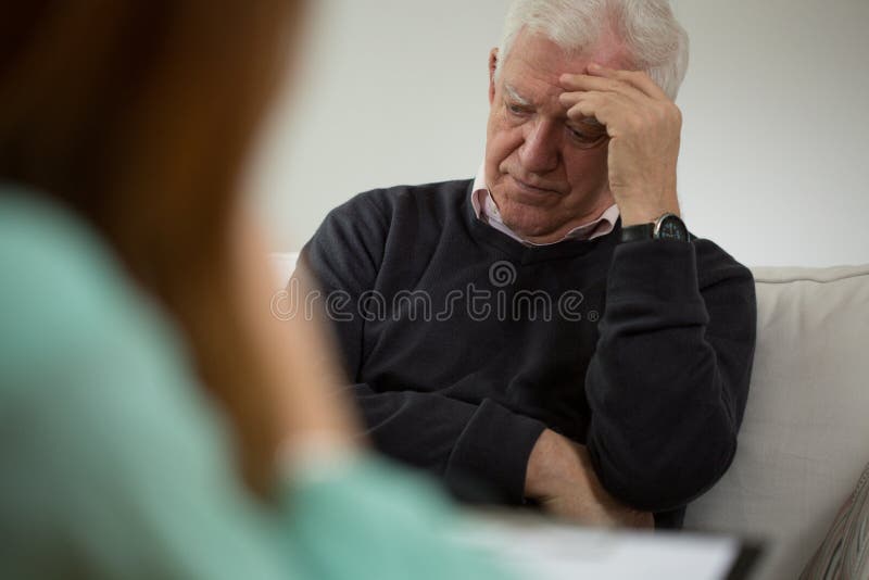 Bezoek een psychiater stock foto. Image of psychiatrie - 53534592