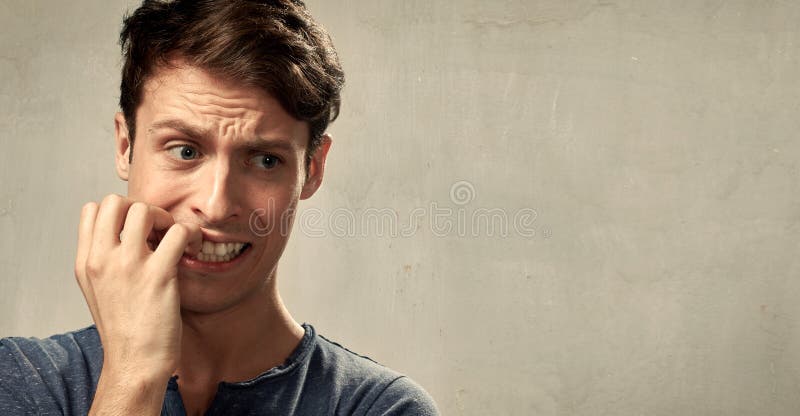 Bezorgde mens stock afbeelding. Image of emotie, banier - 79367917