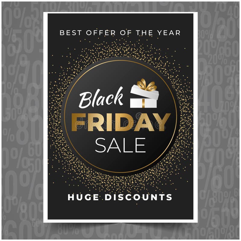 Black Friday Commercial Sale Flyer Design Template Stock Vector ...