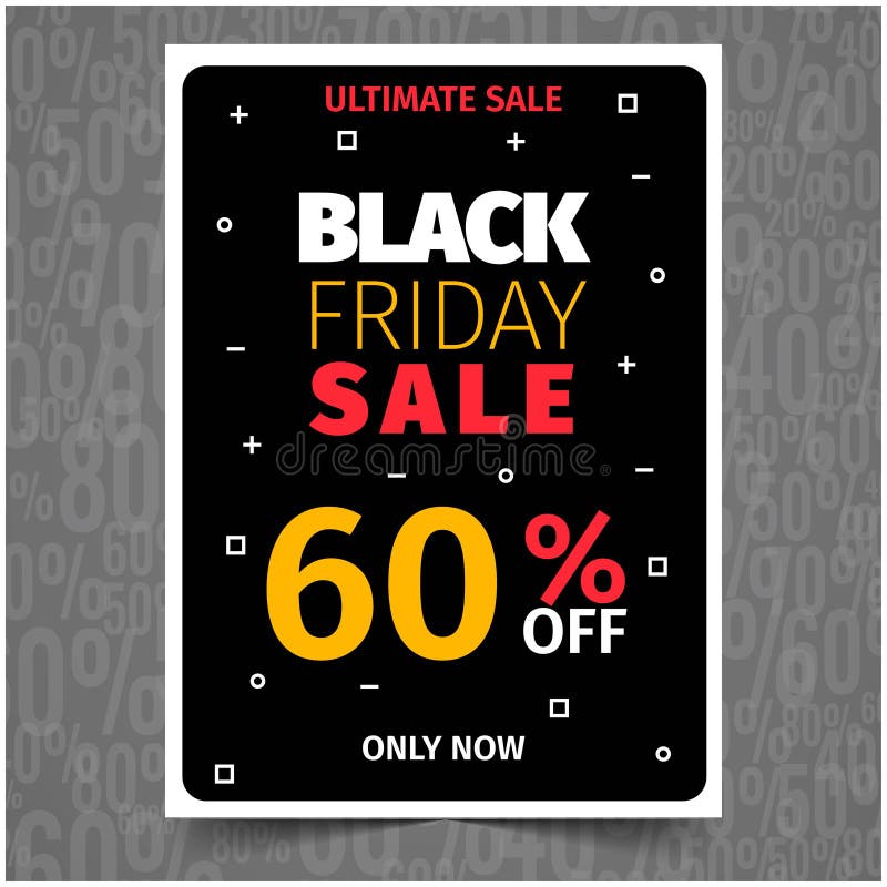 Black Friday Commercial Sale Flyer Design Template Stock Vector ...