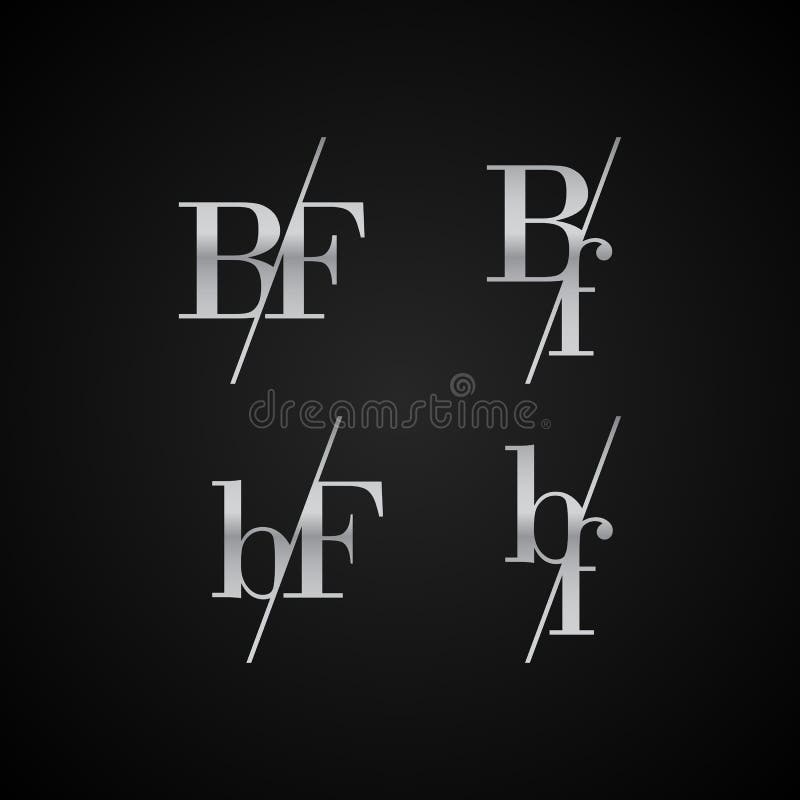 BF Initial Letter Elegant Symbol Template Vector Stock Vector ...