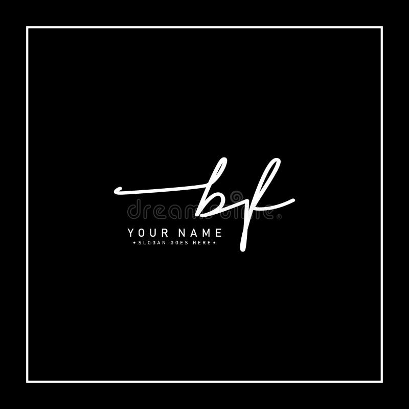 BF Signature Logo - Handwritten Vector Logo Template for BF Alphabet ...