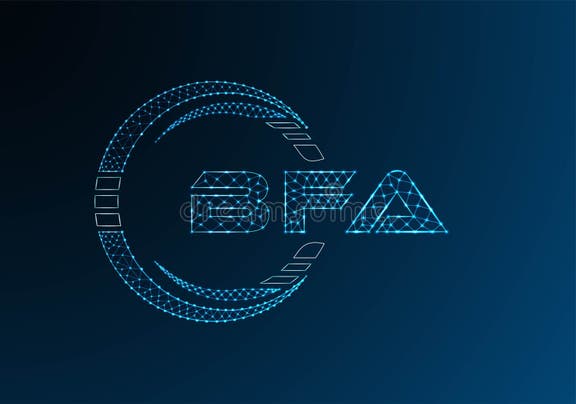 BFA Low Poly Letter Logo Vector Design. BFA Stock Illustration ...