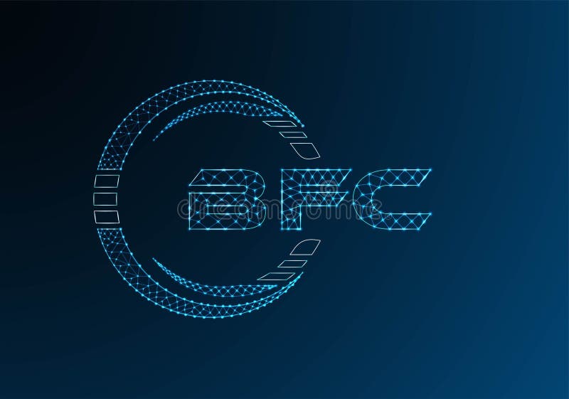 BFC Low Poly Letter Logo Vector Design. BFC Stock Illustration ...