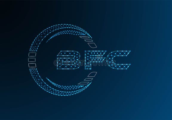 BFC Low Poly Letter Logo Vector Design. BFC Stock Illustration ...