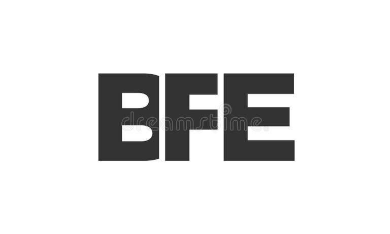 BFE Logo Design Template with Strong and Modern Bold Text. Initial ...