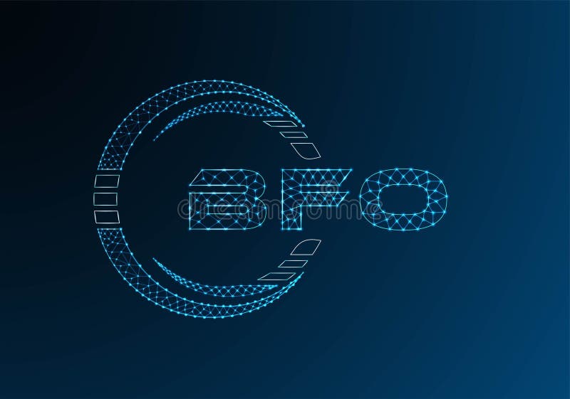 BFO Low Poly Letter Logo Vector Design. BFO Stock Illustration ...