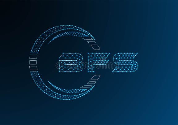 BFS Low Poly Letter Logo Vector Design. BFS Stock Illustration ...