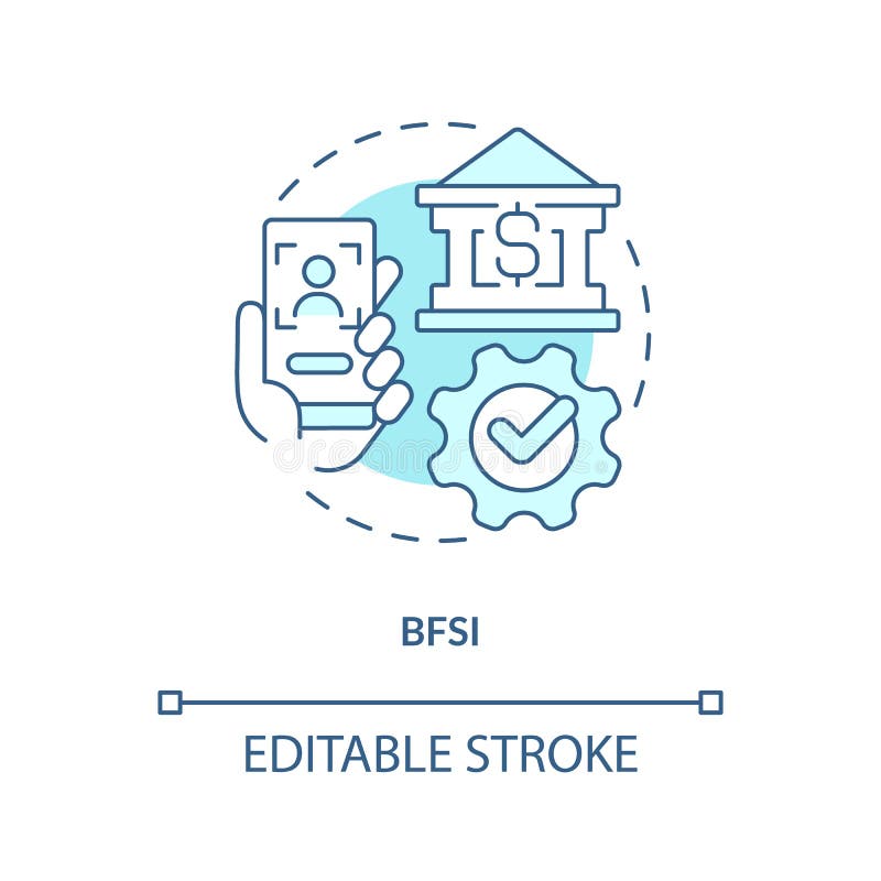 BFSI Turquoise Concept Icon Stock Vector - Illustration of icon, system ...