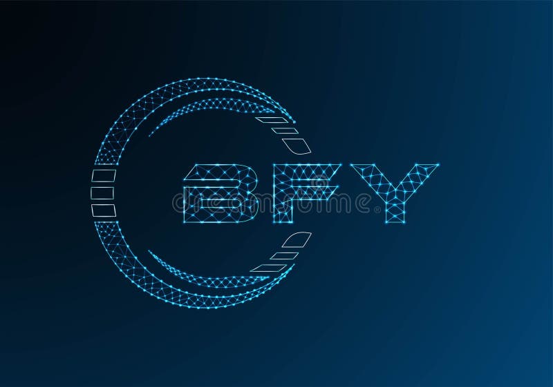 BFY Low Poly Letter Logo Vector Design. BFY Stock Illustration ...